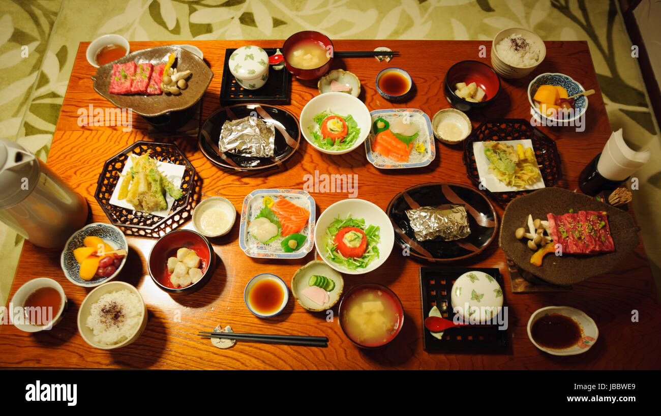 Japanese Food Set Stock Photo - Alamy