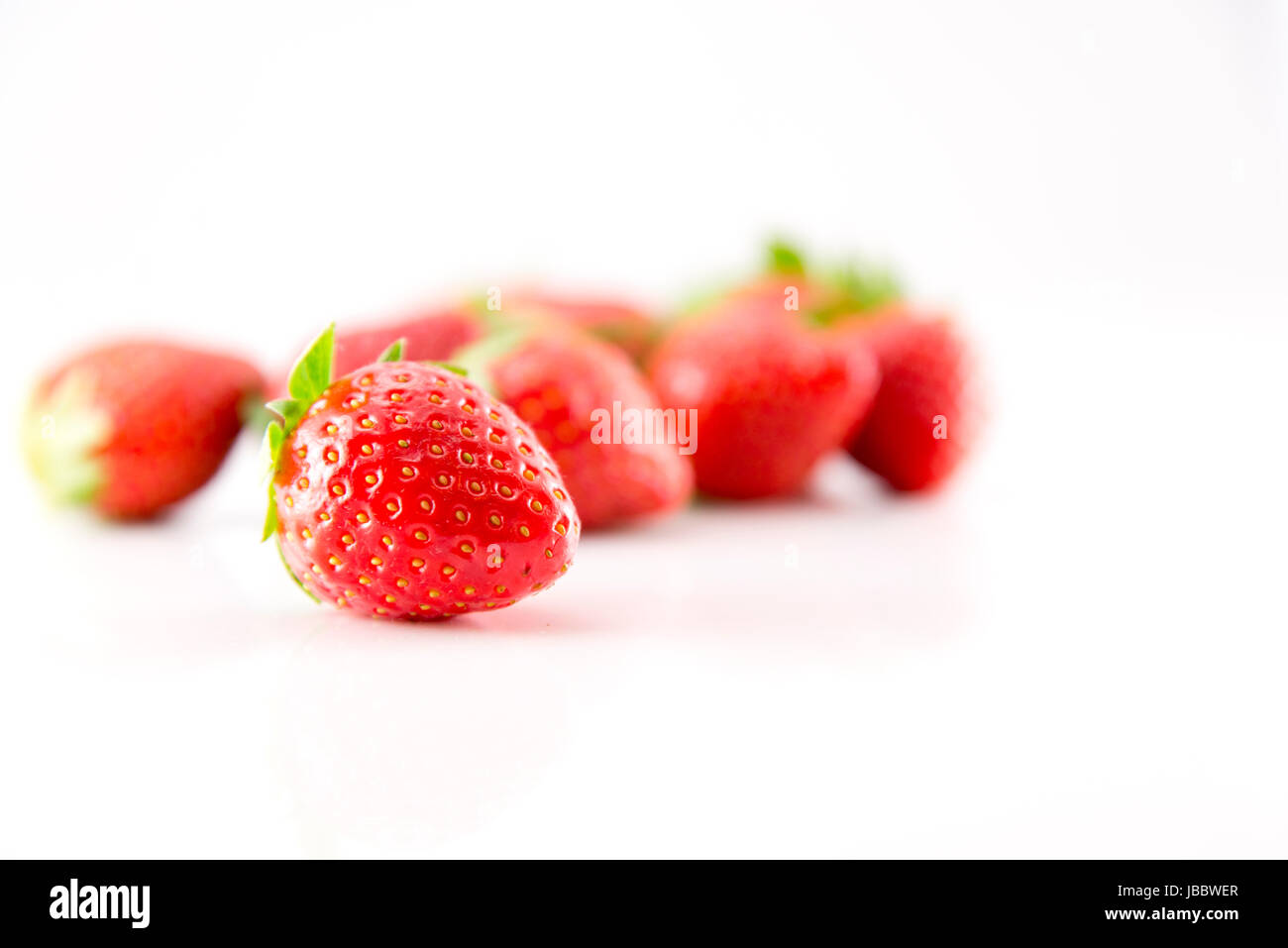 Fresh fruit strawberry, white background Stock Photo - Alamy