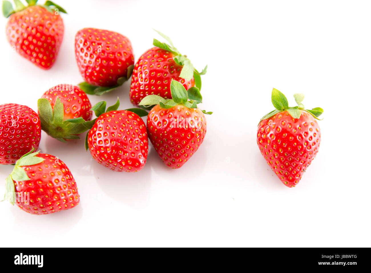 Fresh fruit strawberry, white background Stock Photo - Alamy