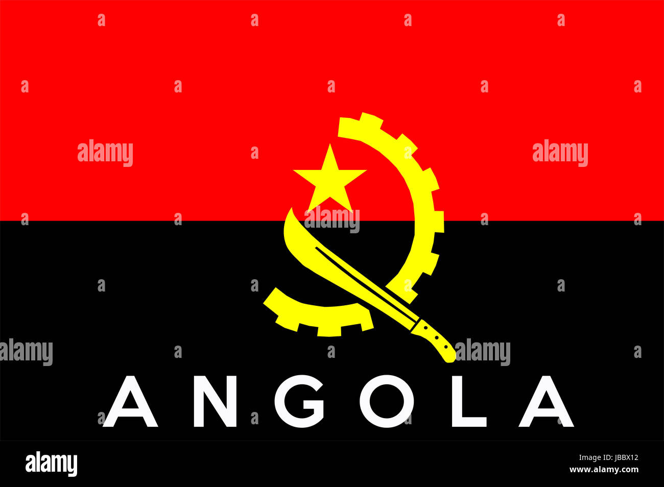 very big size illustration country flag of angola Stock Photo - Alamy