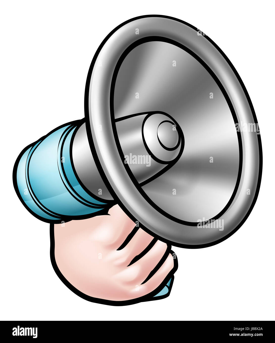 Cartoon megaphone loudspeaker sound marketing hi-res stock photography ...