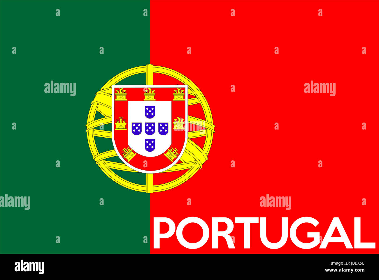 very big size illustration country flag of Portugal Stock Photo - Alamy