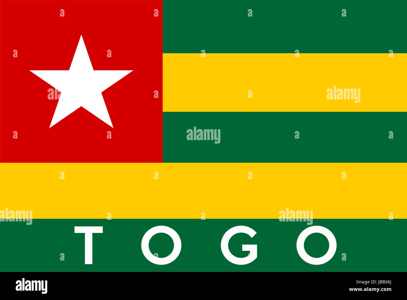very big size illustration country flag of Togo Stock Photo - Alamy