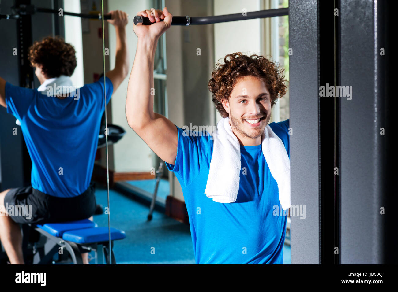 Handsome bodybuilder sitting on bench hi-res stock photography and ...