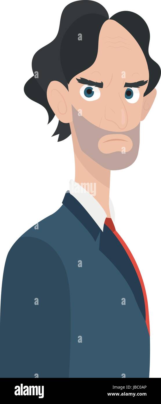 Businessman angry boss character isolated Stock Vector Image & Art - Alamy