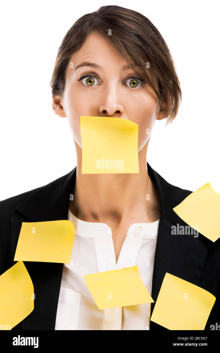 Woman face post it notes hi-res stock photography and images - Alamy