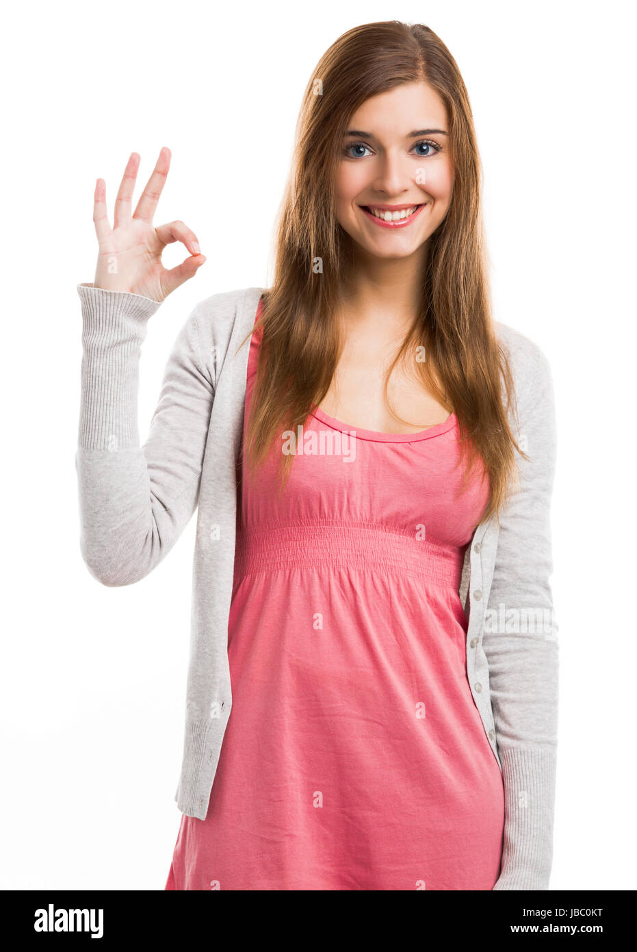Person Doing Ok Hand Signal High Resolution Stock Photography and ...