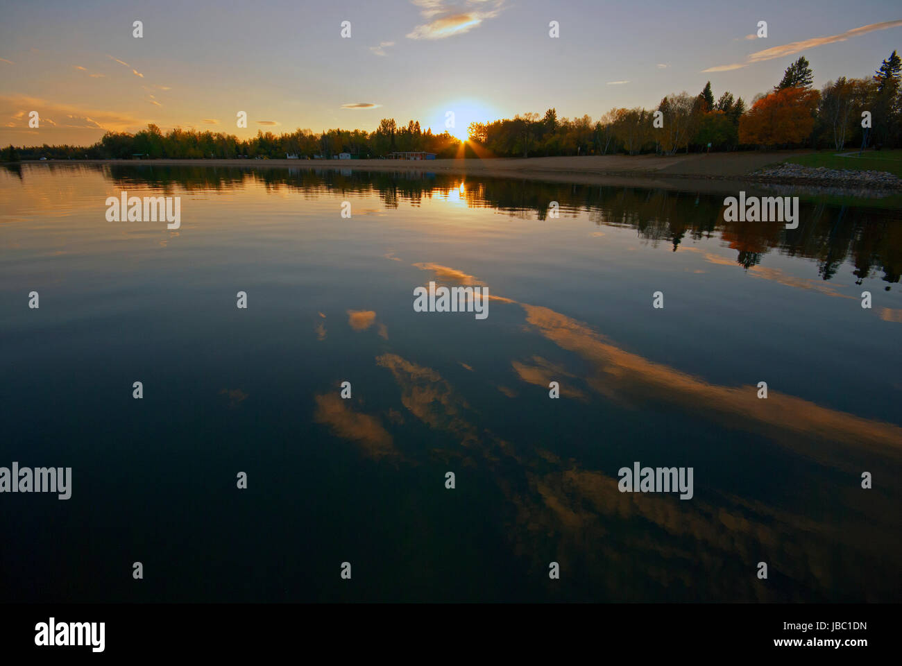 Falcon Lake at sunset, Whiteshell Provincial Park, Manitoba, Canada ...