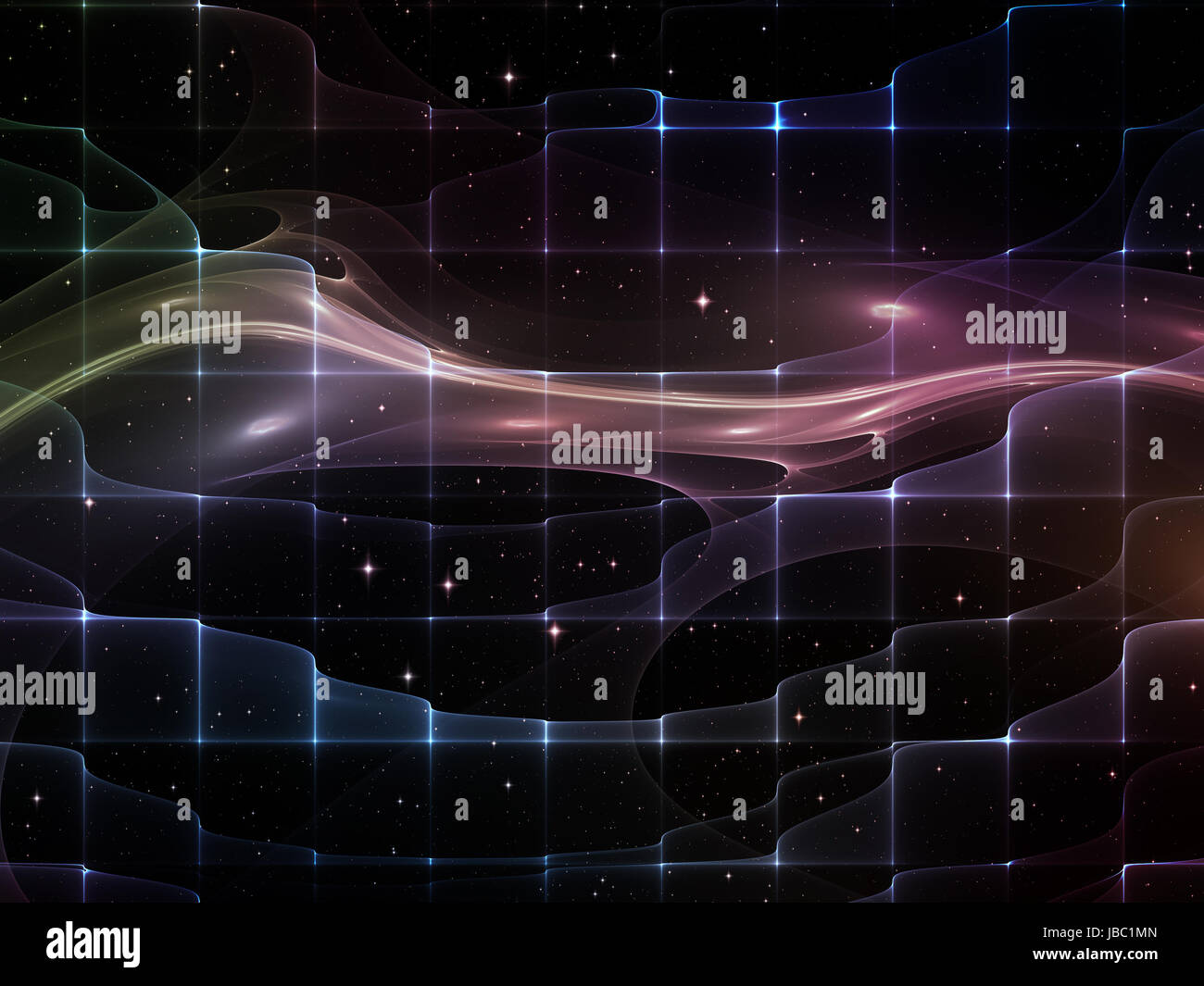 Geometry of Space series. Abstract design made of conceptual grids ...