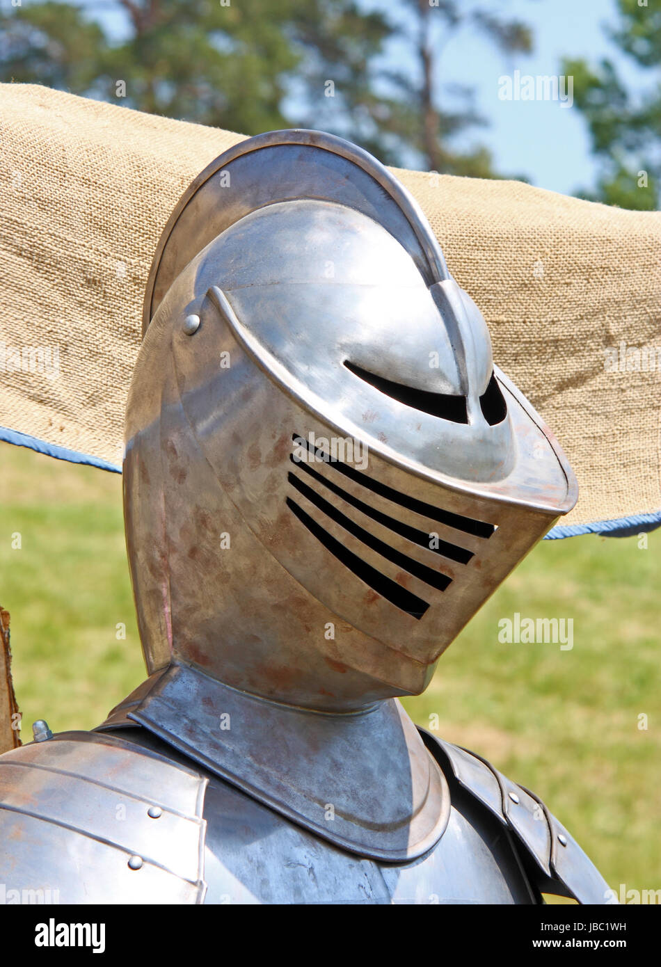 Helmet of a medieval knight Stock Photo - Alamy
