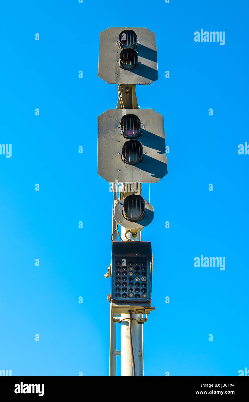 Rail speed restriction sign hi-res stock photography and images - Alamy