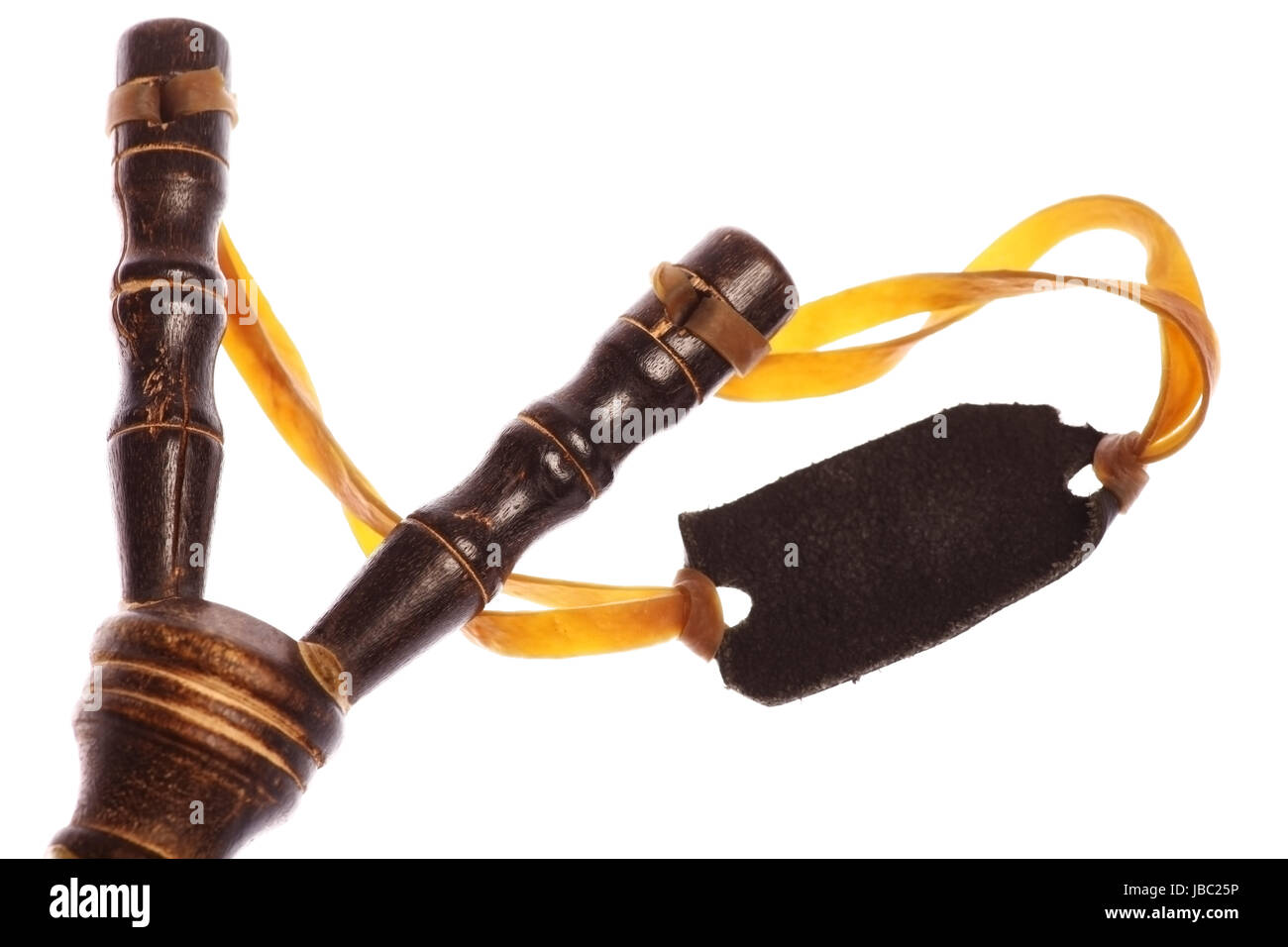 Color shot of a vintage slingshot, on white Stock Photo - Alamy