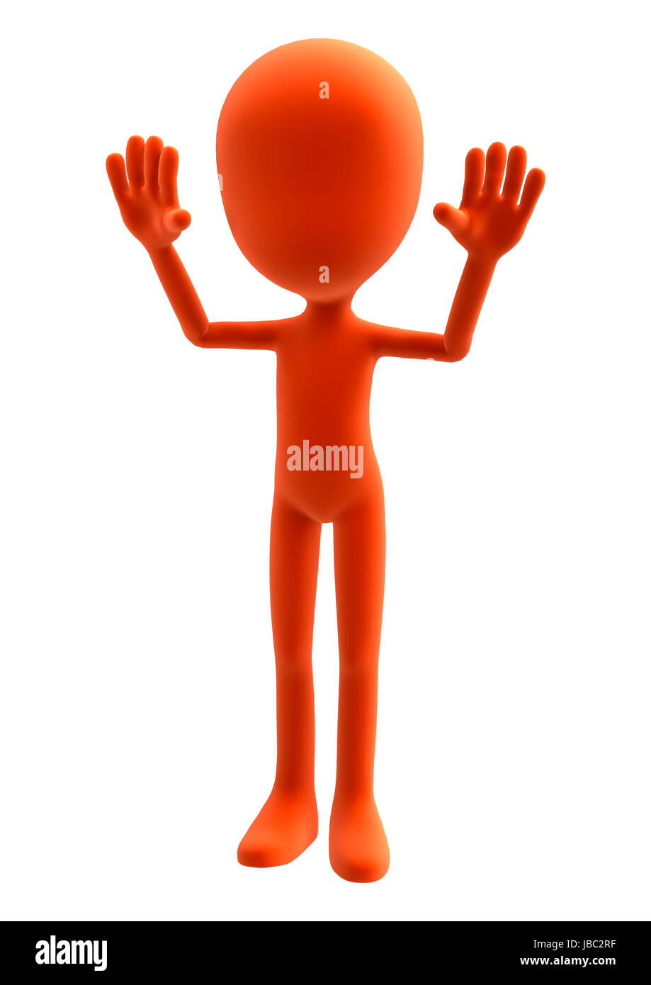 3D digital render of an abstract standing human figure isolated on ...