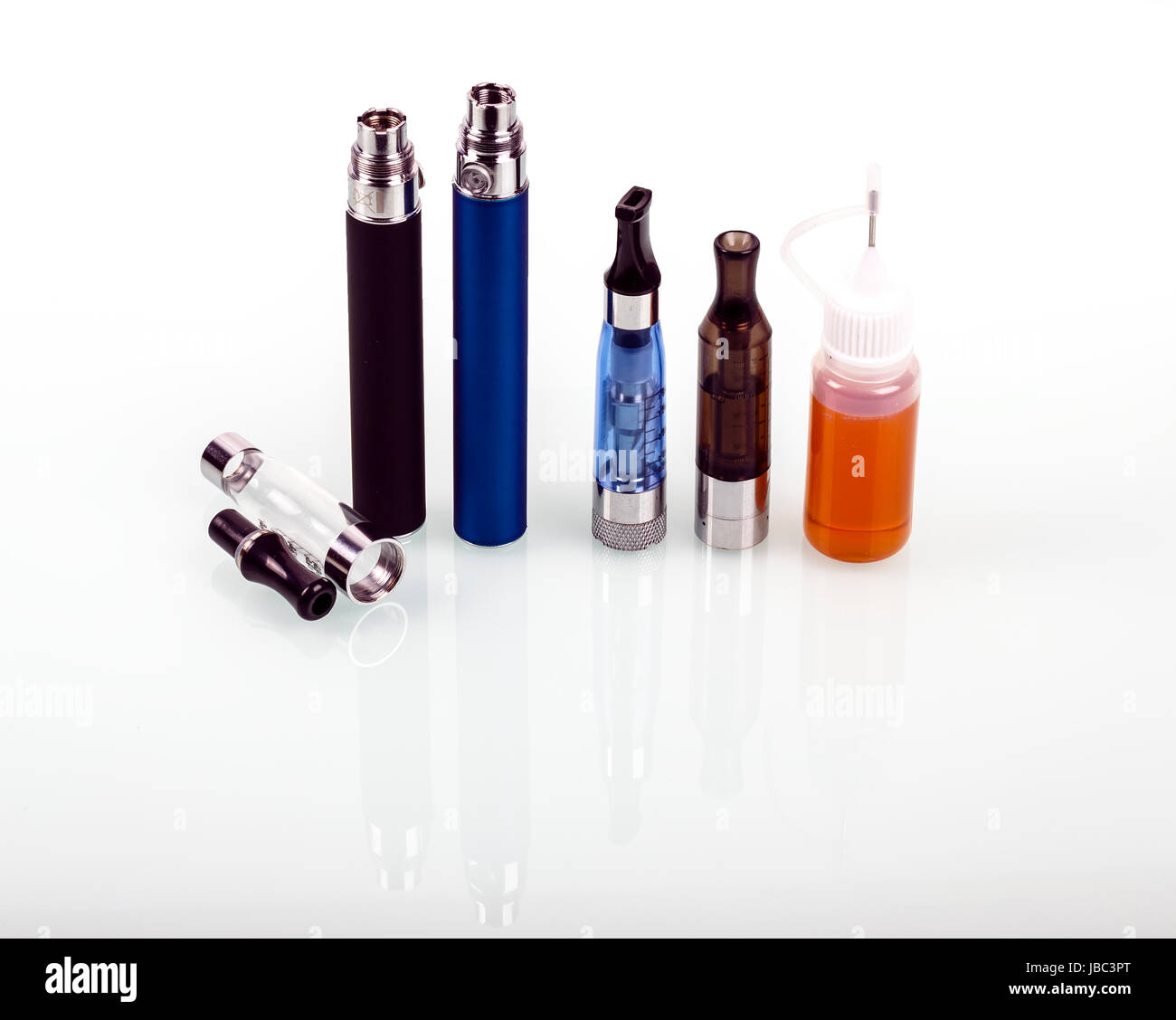 big electronic cigarettes isolated on white Stock Photo - Alamy