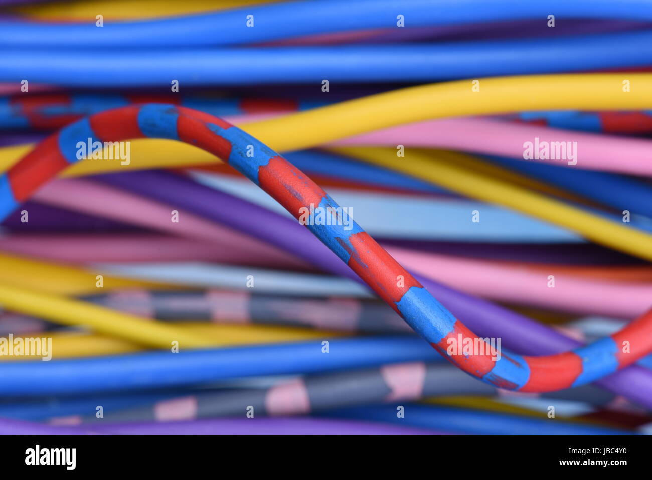 Colored electrical cables and wires Stock Photo - Alamy