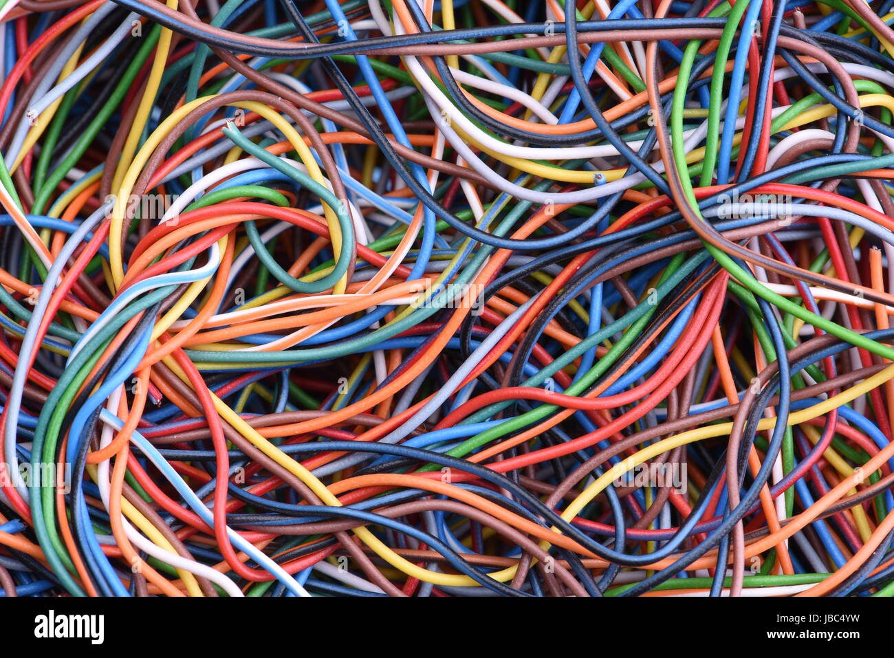 Colorful cables and wires Stock Photo - Alamy