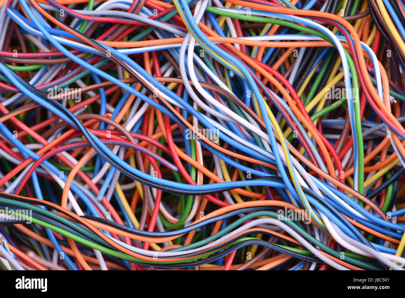Colorful cables and wires Stock Photo - Alamy