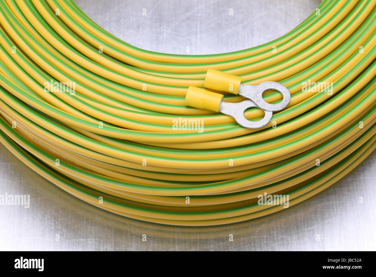 Closeup roll of electric cable Stock Photo - Alamy