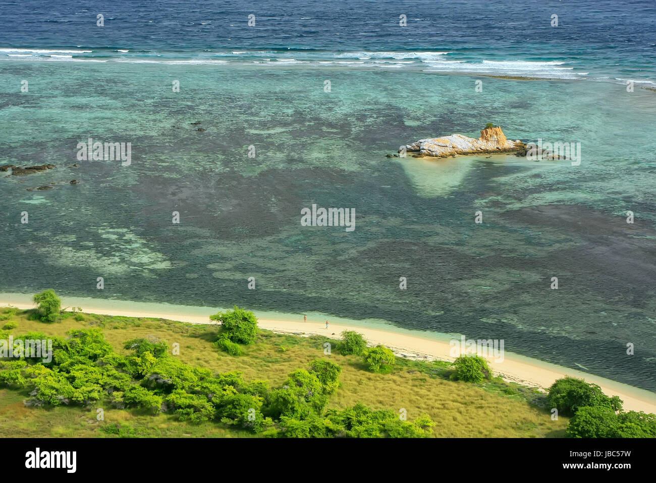 Coastline of Kanawa Island in Flores Sea, Nusa Tenggara, Indonesia ...