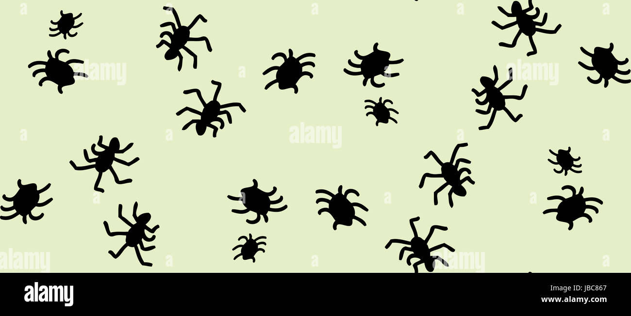 Seamless wallpaper background pattern of various spiders Stock Photo ...