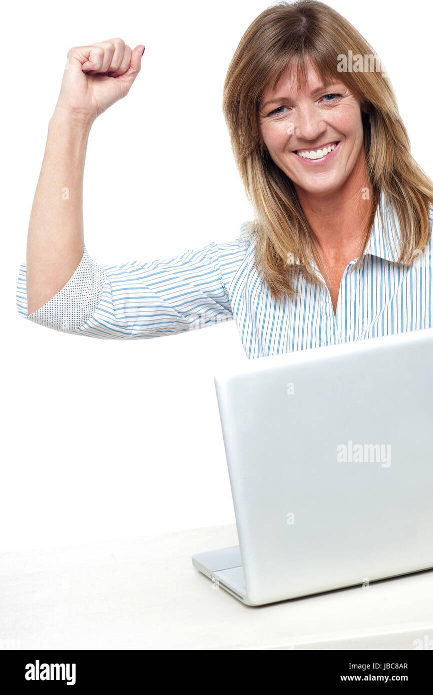 Pumping his fist hi-res stock photography and images - Alamy