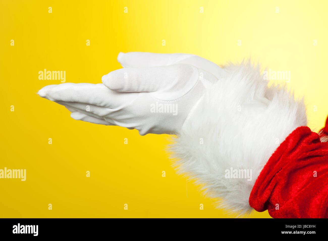 Santa claus showing open hand hi-res stock photography and images - Alamy