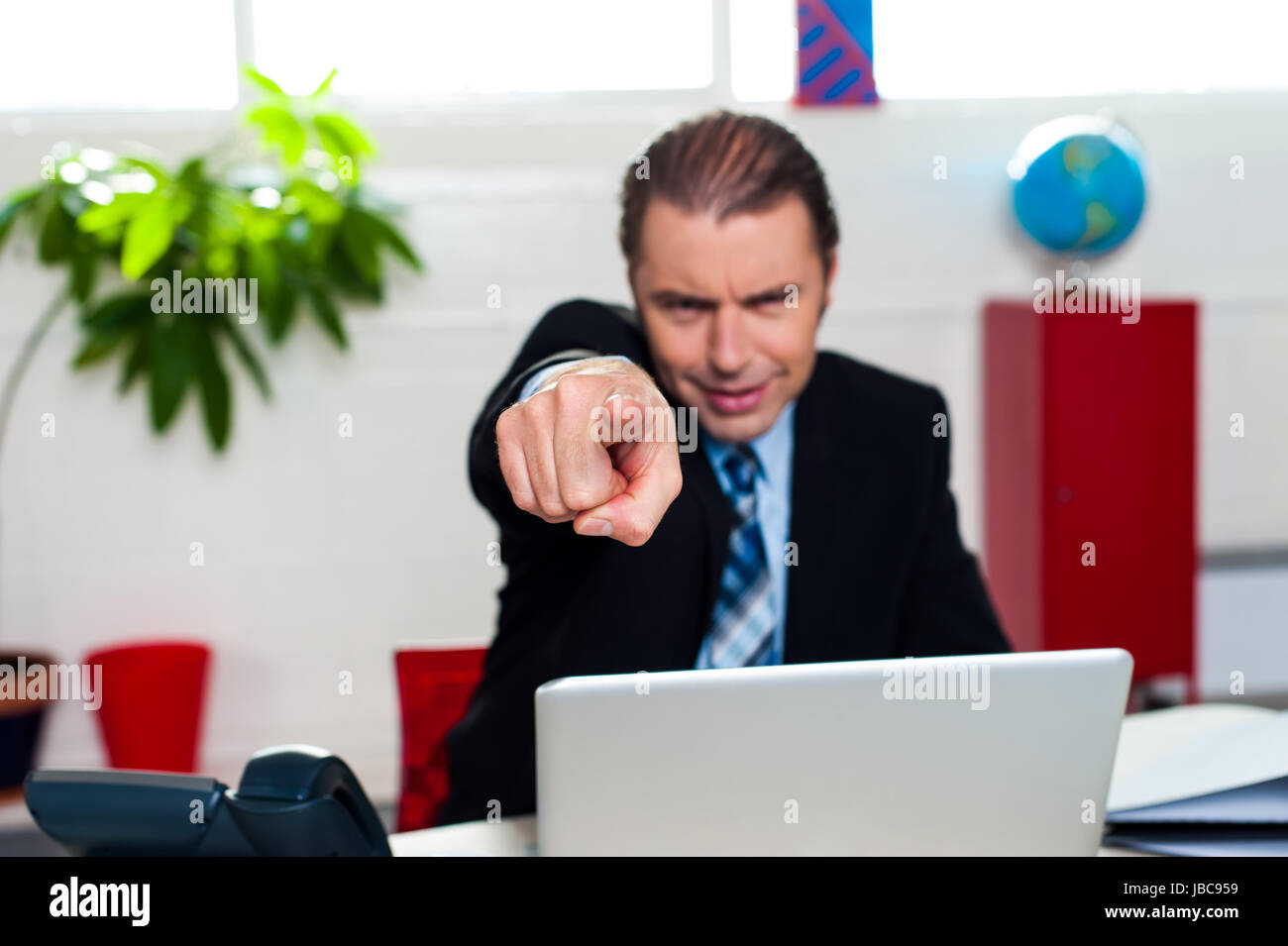 Any boss pointing you out Stock Photo - Alamy