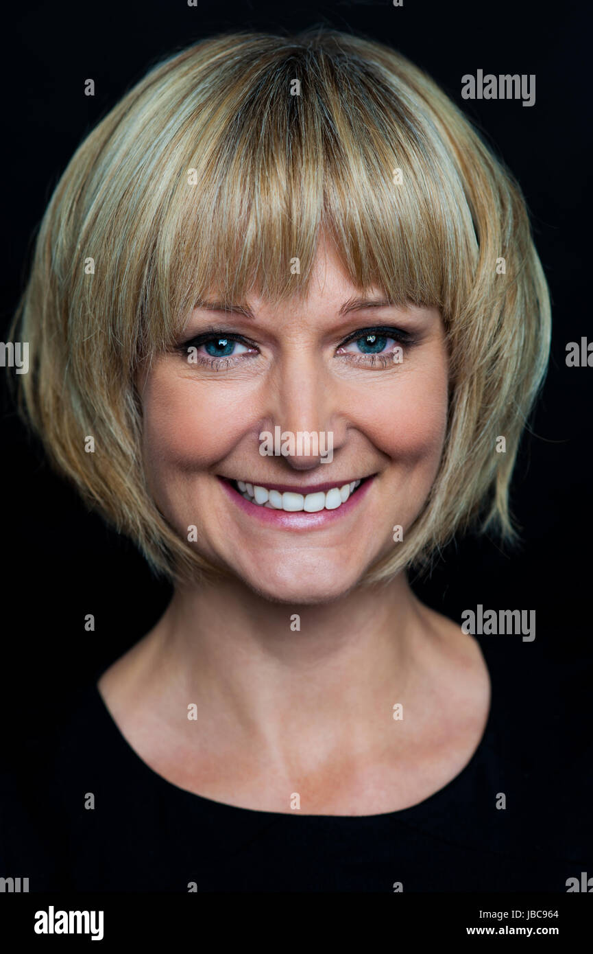 Attractive female model, face closeup Stock Photo - Alamy