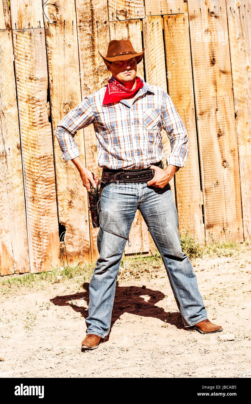 SOUTH WEST - A cowboy takes time to rest and reflect Stock Photo - Alamy