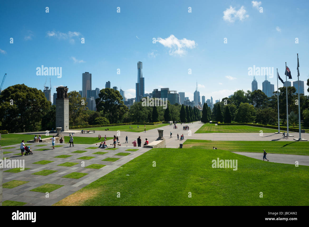 Melbourne skyline panoramic hi-res stock photography and images - Alamy
