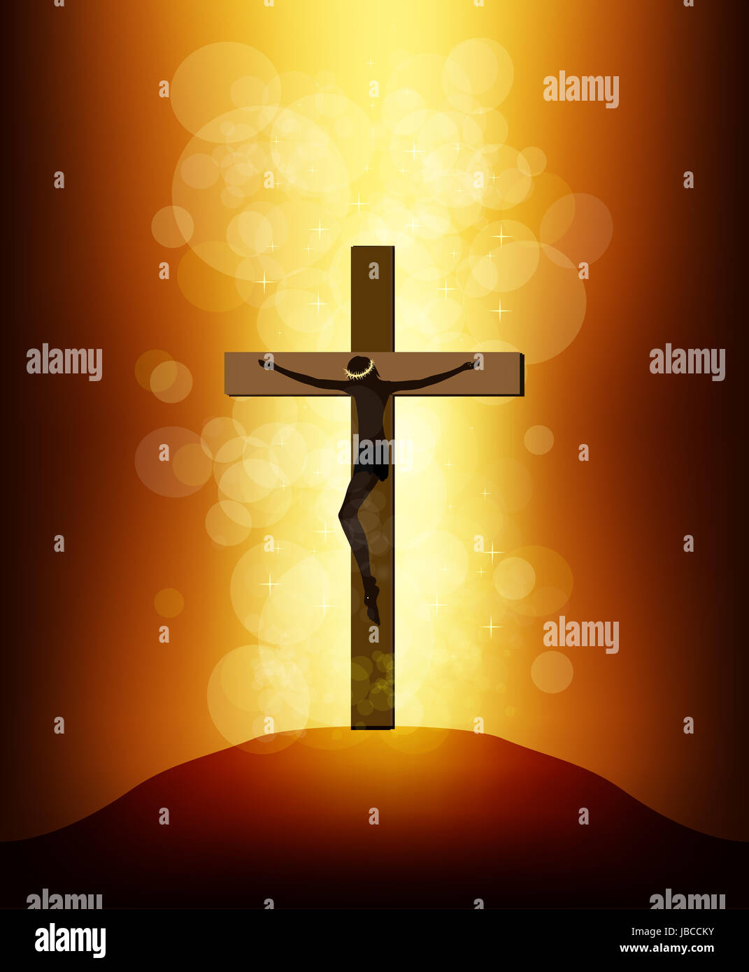 Jesus Christ on a background of the sun Stock Photo - Alamy
