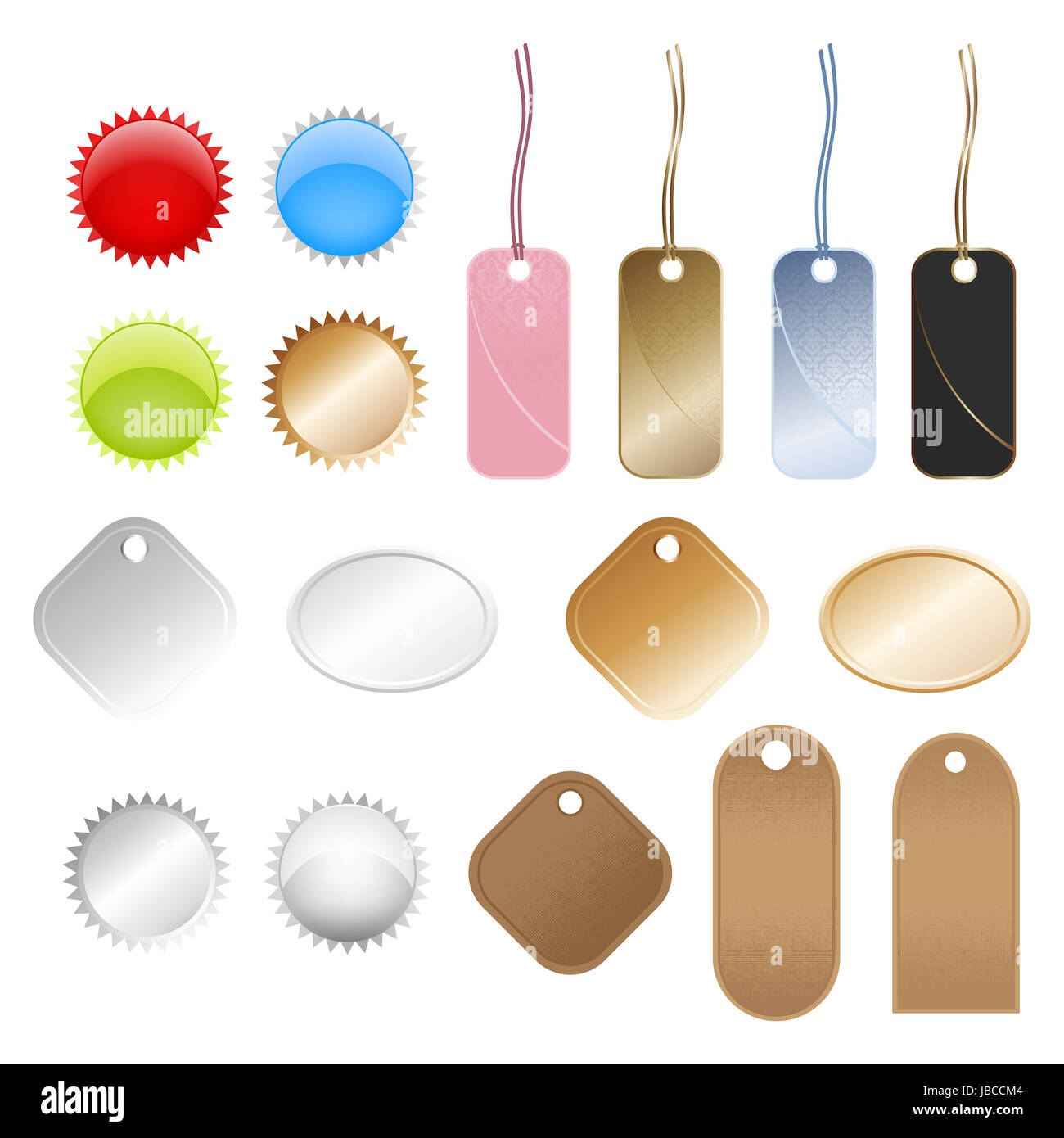 Vector set off tags, labels and sticker Stock Photo - Alamy
