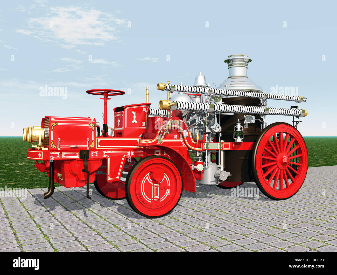 old fire engine Stock Photo - Alamy