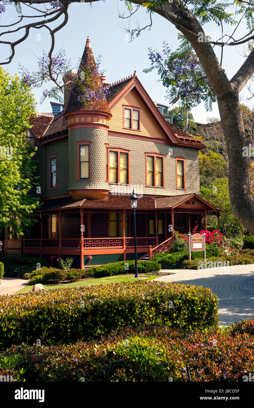 Historic house at Old Town Heritage Park in San Diego, California,USA ...