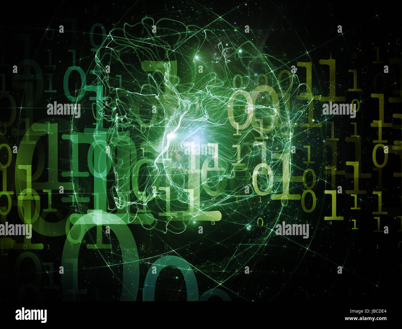 Number in Space series. Artistic background made of numbers, fractal ...