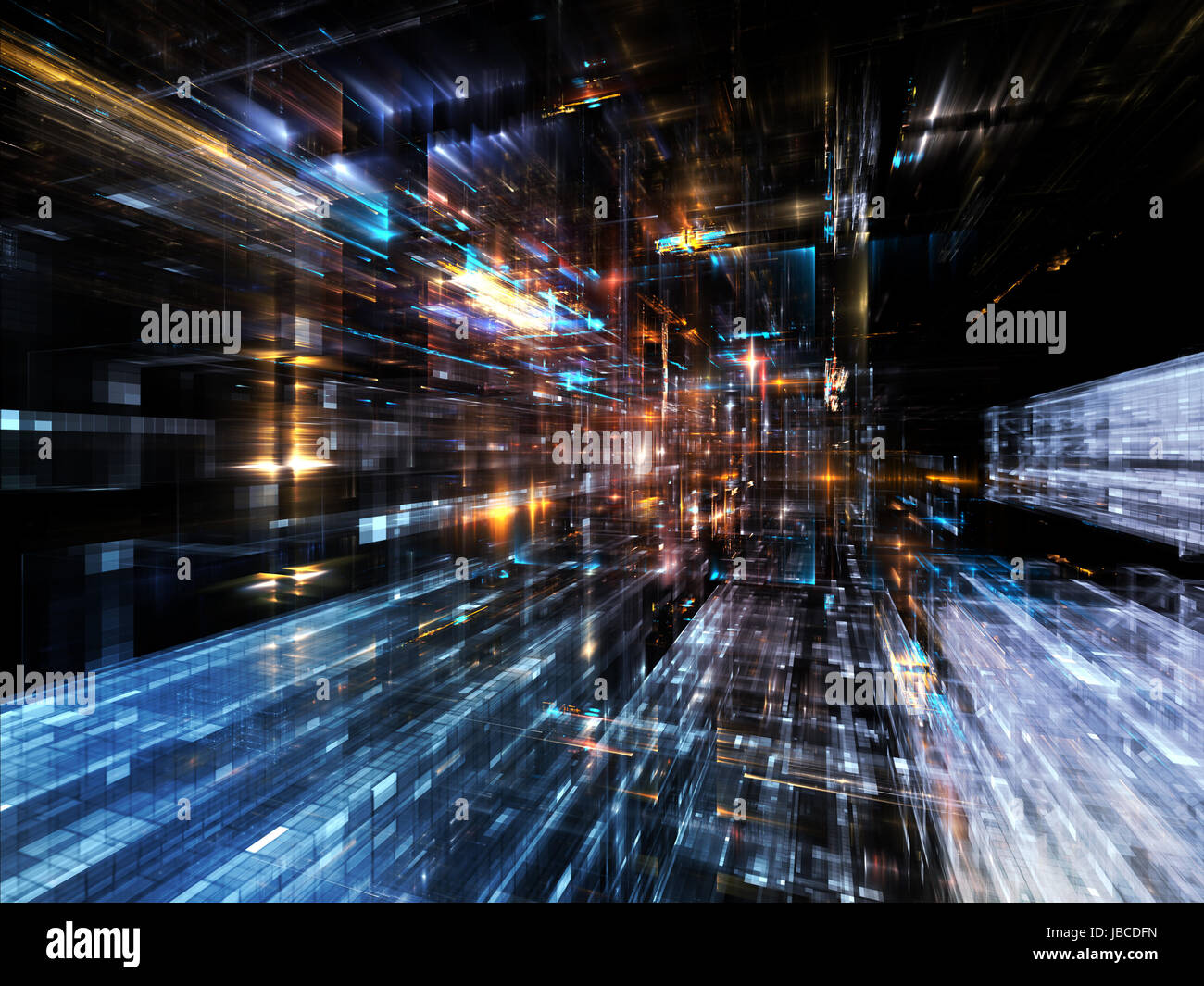 City Lights series. Artistic abstraction composed of technological ...