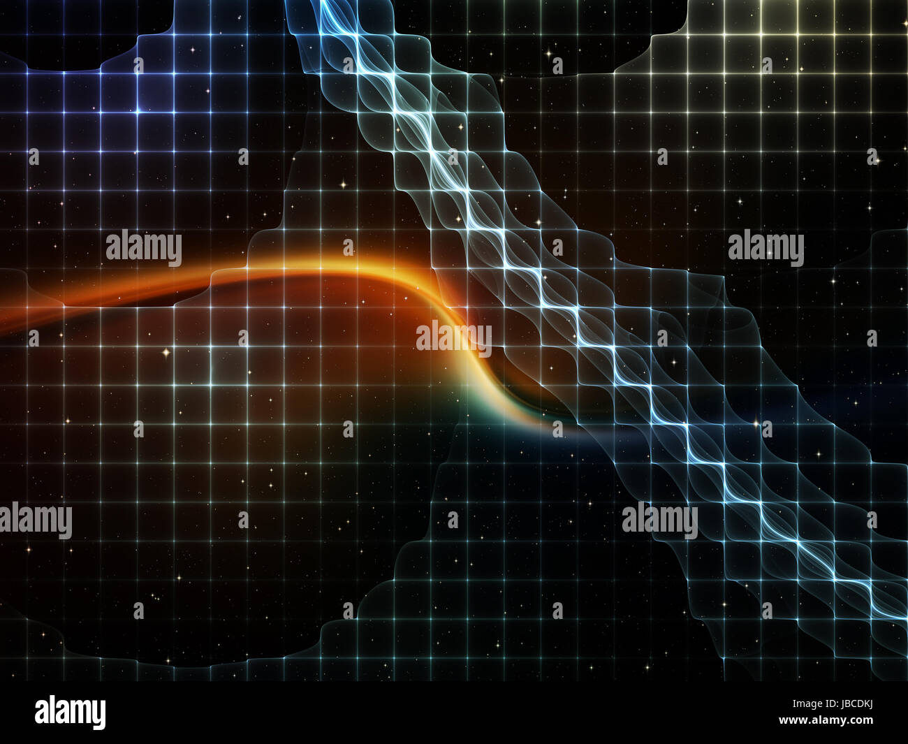 Geometry of Space series. Abstract design made of conceptual grids ...