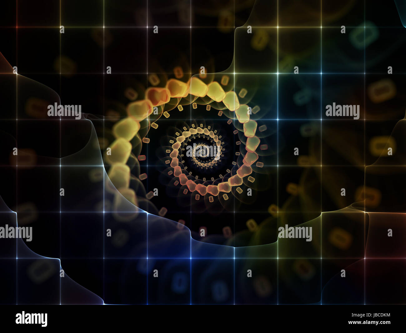 Geometry of Space series. Composition of conceptual grids, curves and ...