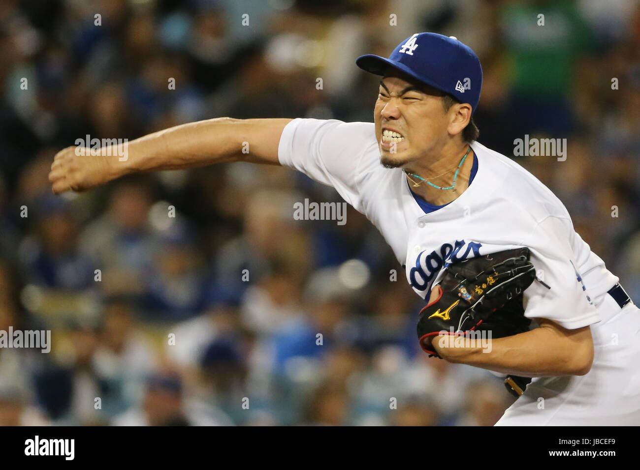Los Angeles, CA, USA. 9th June, 2017. Los Angeles Dodgers starting ...