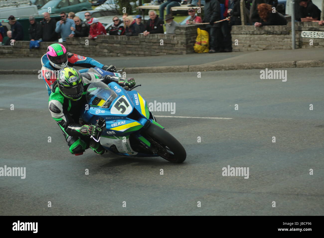 Isle Of Man, British Isles (UK). 9th June, 2017. Exciting racing with ...