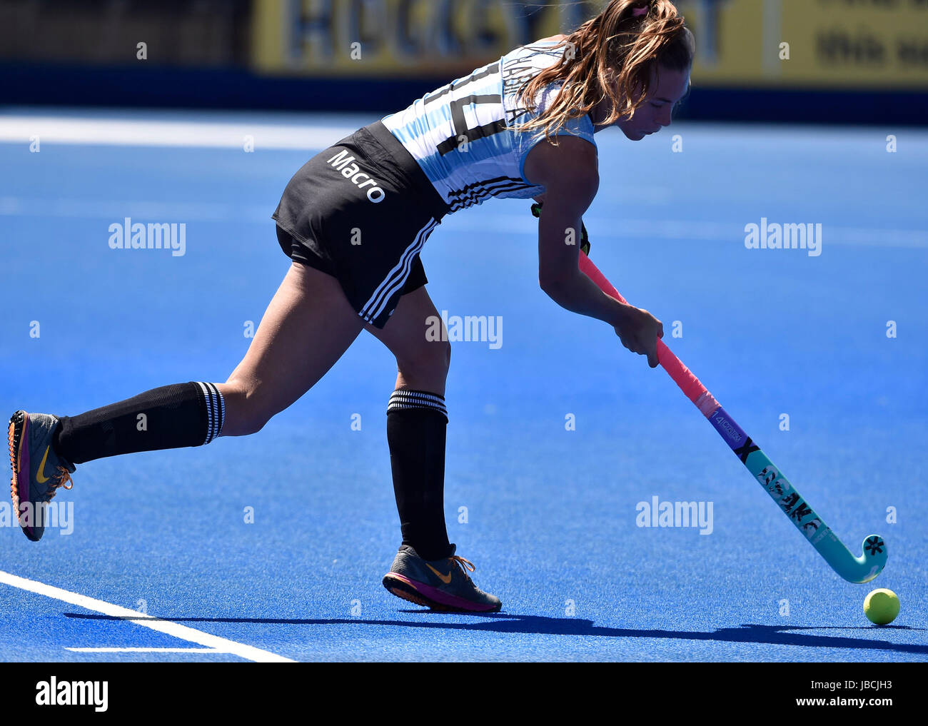 LONDON ENGLAND - June 10, 2017: Agustina Habif took a penalty shoot ...