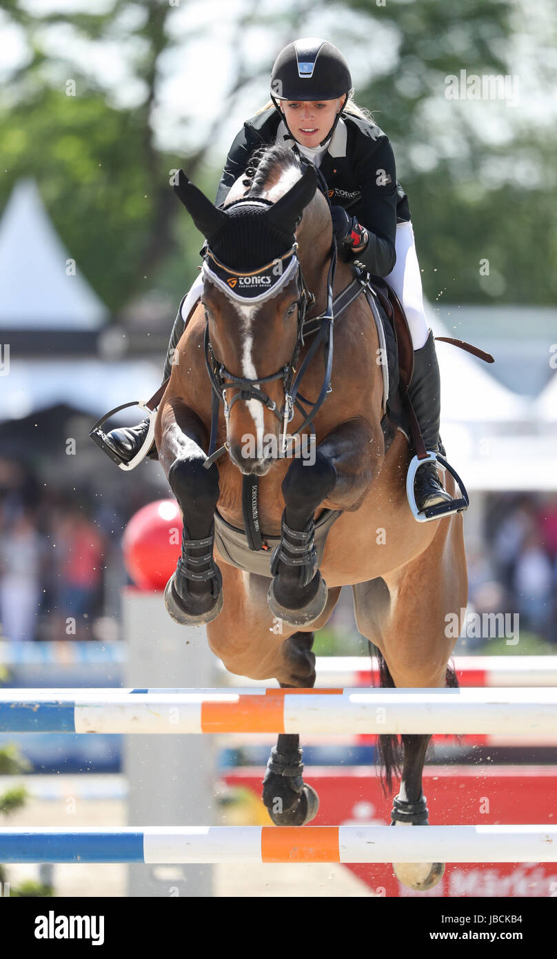 Balve, Germany. 10th June, 2017. Showjumper Laura Klaphake on ...