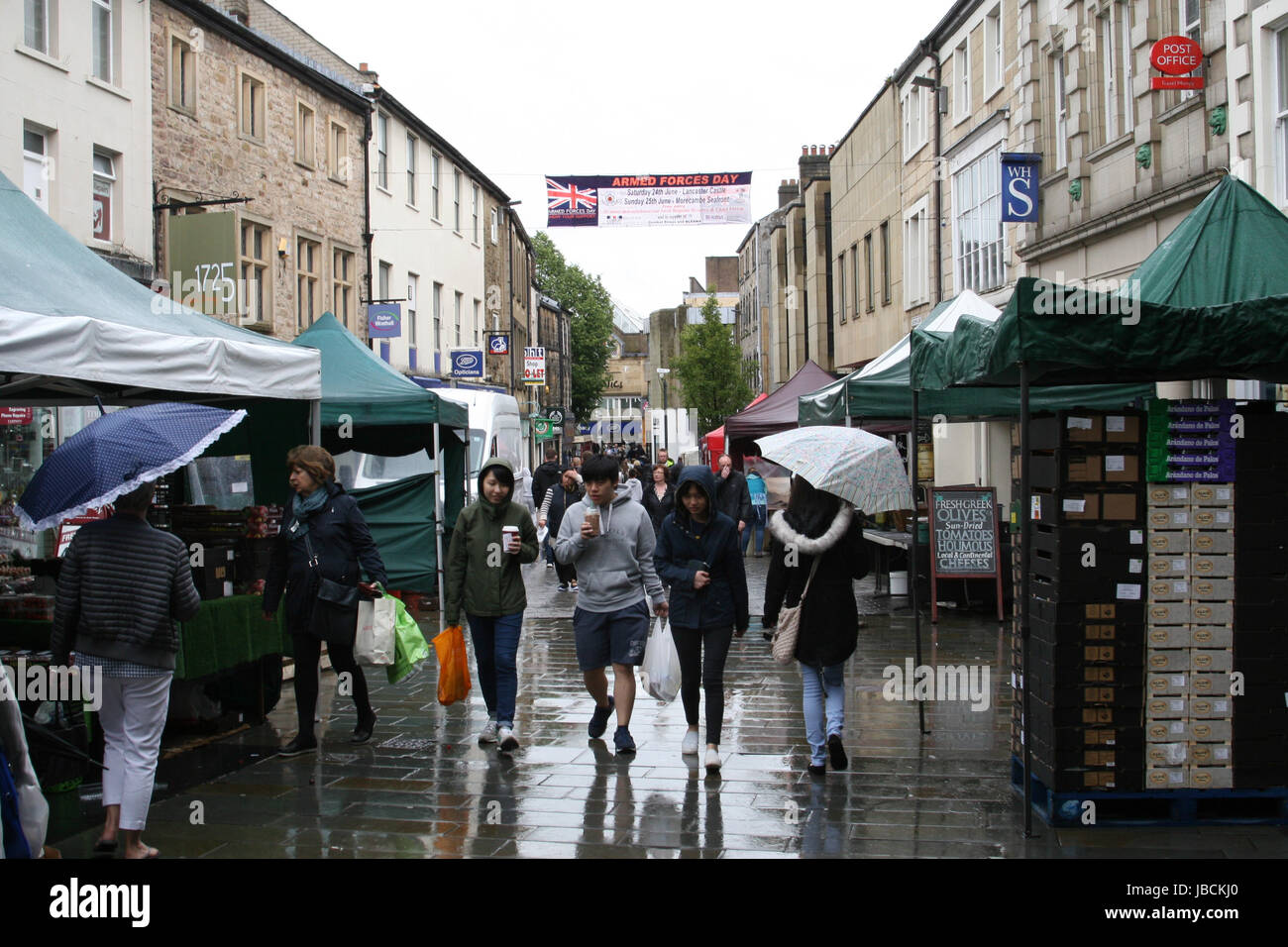Lancaster, Lancashire, United Kingdom, 10th June 2017, Lancaster Street ...