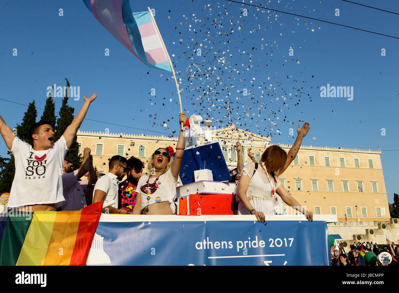 Athens, Greece. 10th June, 2017. l Gay Pride rally in front of the ...
