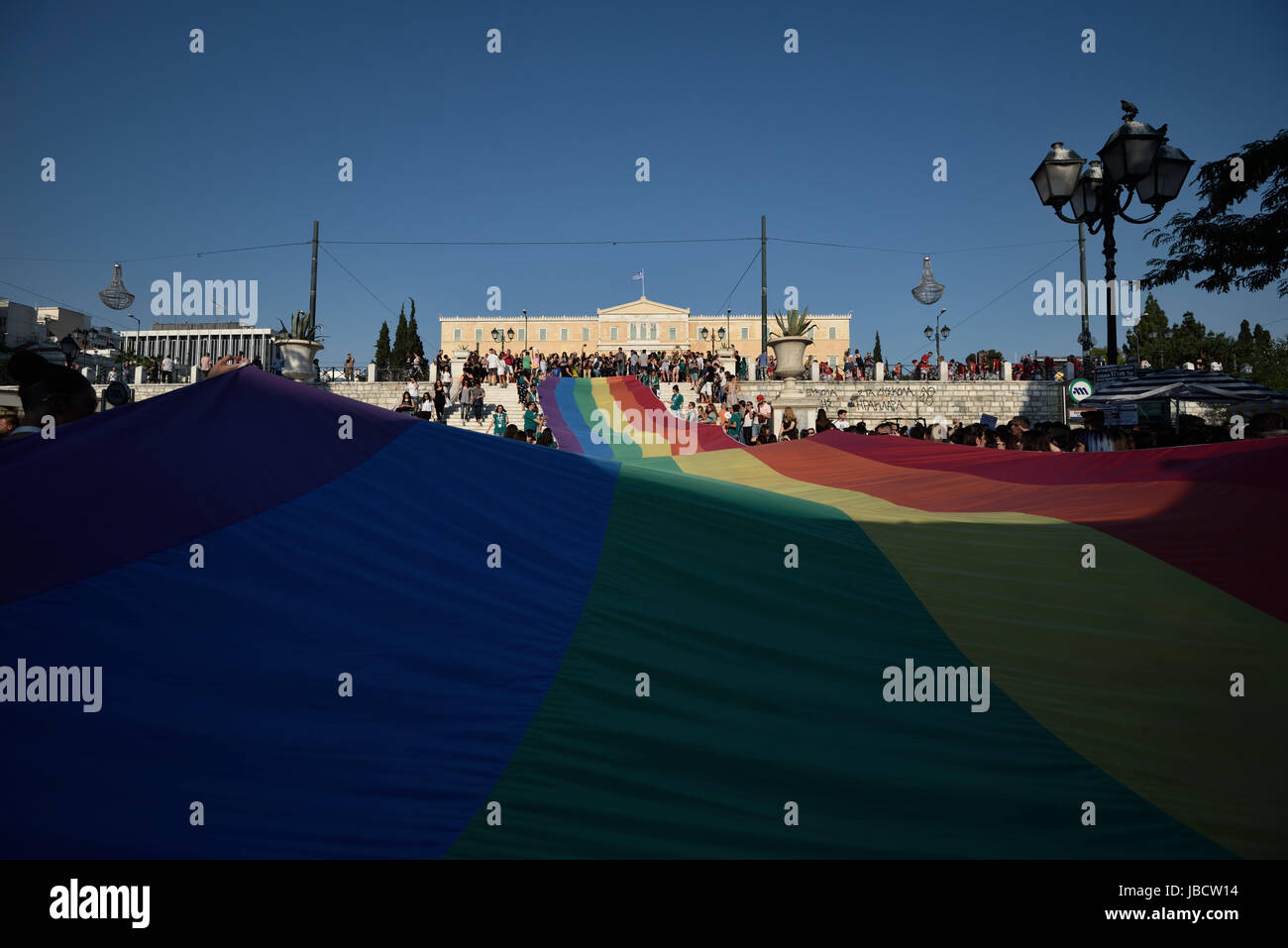 Athens, Greece, June 10, 2017. Thousands attend Athens Pride 2017 ...
