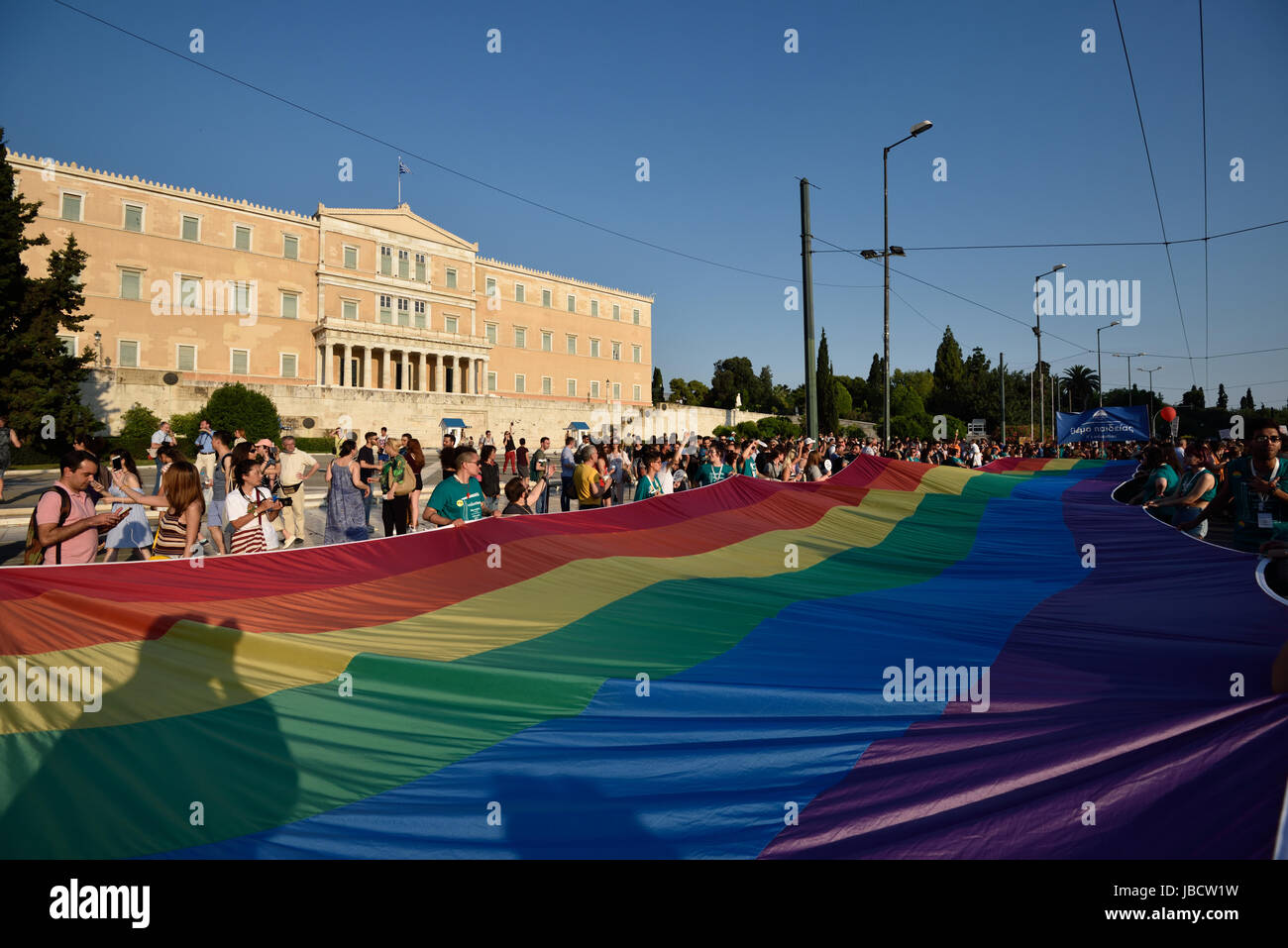 Athens, Greece, June 10, 2017. Thousands attend Athens Pride 2017 ...