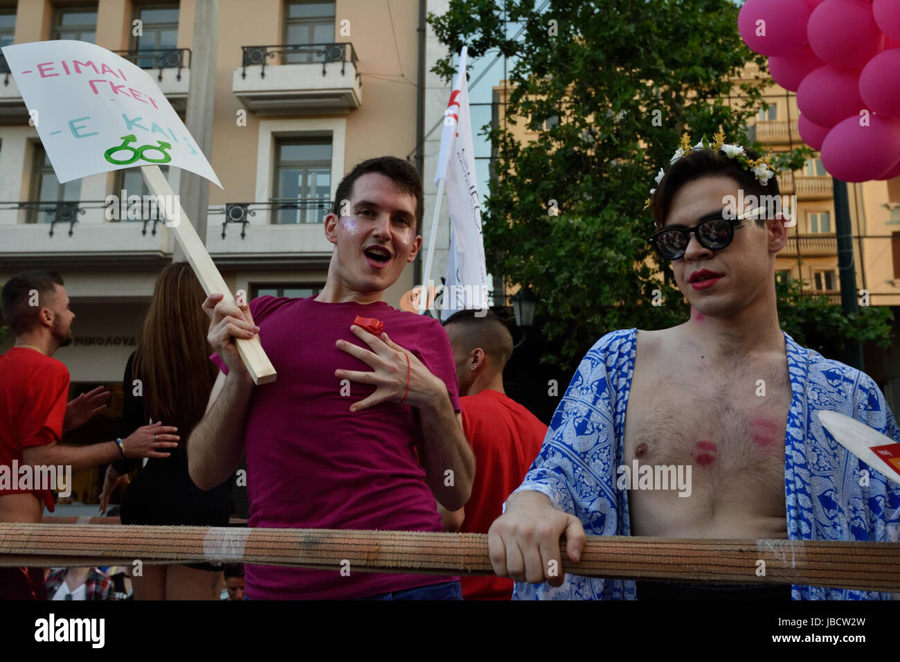 Athens, Greece, June 10, 2017. Thousands attend Athens Pride 2017 ...