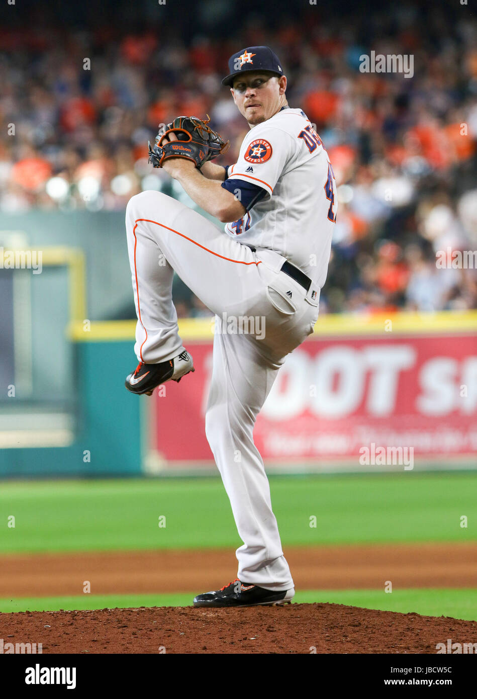 Houston, TX, USA. 10th June, 2017. Houston Astros relief pitcher Chris ...