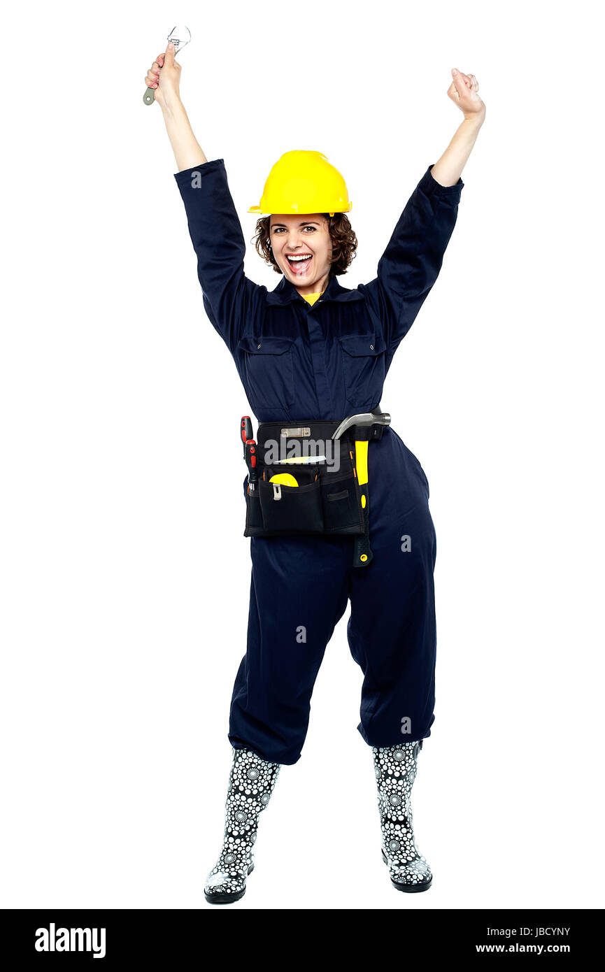 Throwing up hands Cut Out Stock Images & Pictures - Alamy