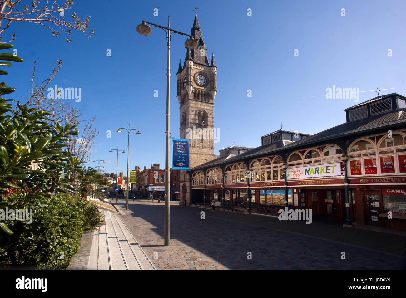 Historic Victorian Clock Tower Darlington High Resolution Stock ...